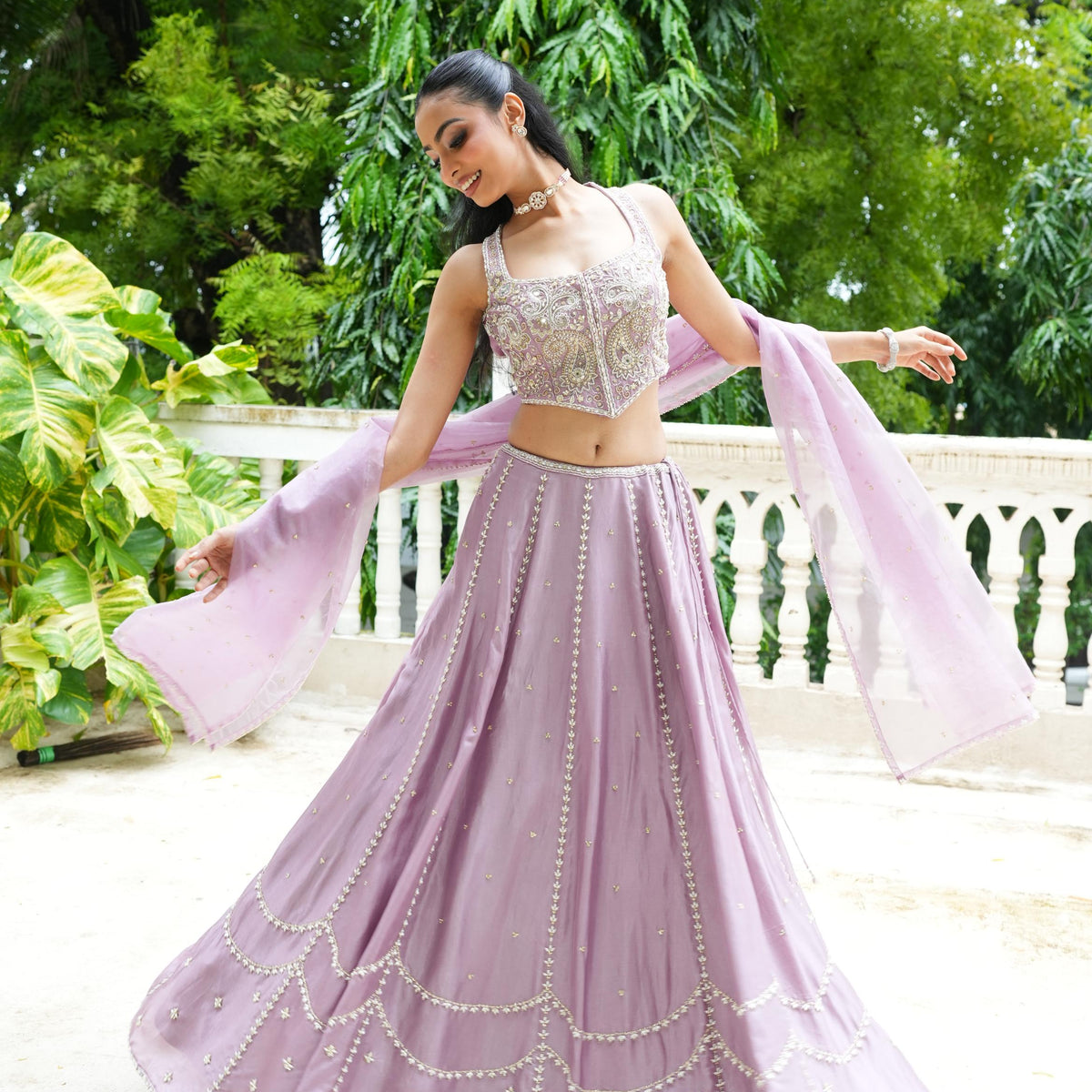 Lavander (InCut) Lehenga – Enamour by Radhha